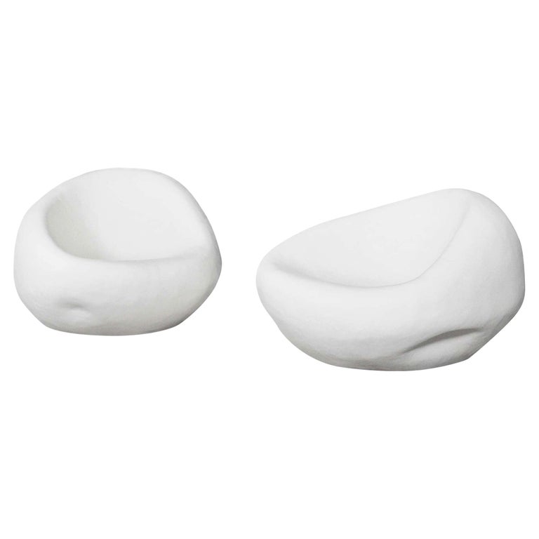 Stone Age-Inspired Outdoor Chairs in Resin, Set of 2 For Sale at 1stDibs
