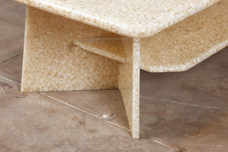 Stone and Resin Two Tier Coffee Table For Sale at 1stDibs