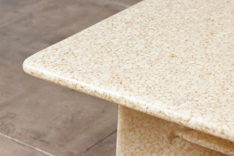 Stone and Resin Two Tier Coffee Table For Sale at 1stDibs