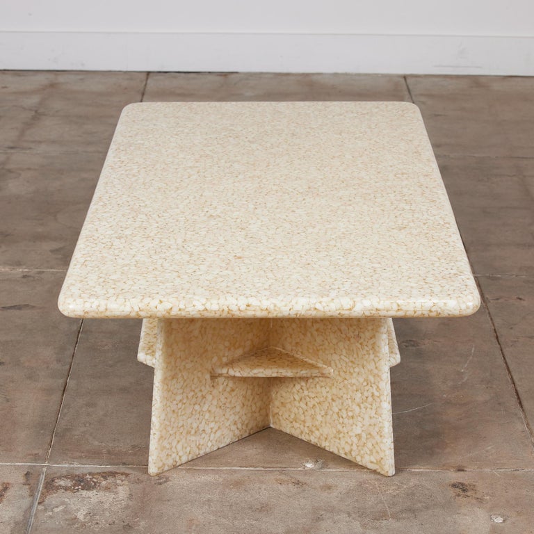 Stone and Resin Two Tier Coffee Table For Sale at 1stDibs