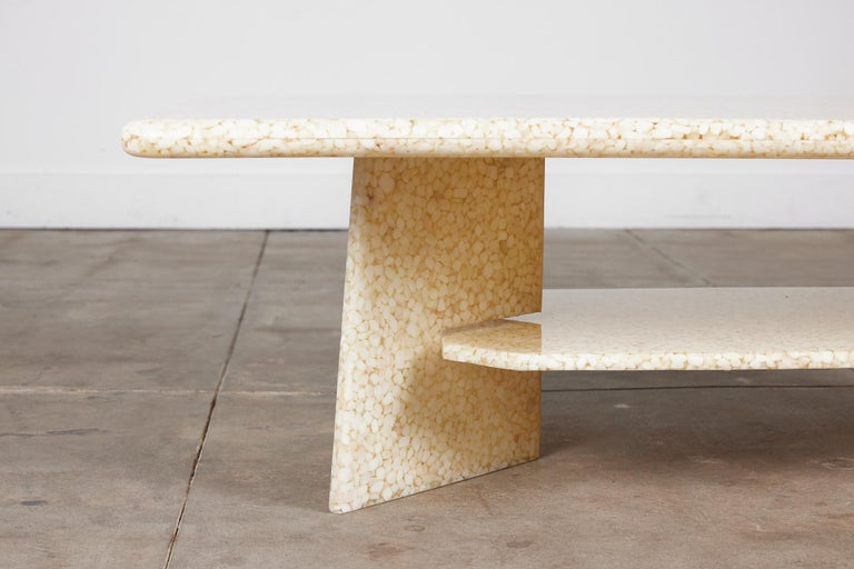 Stone and Resin Two Tier Coffee Table For Sale at 1stDibs