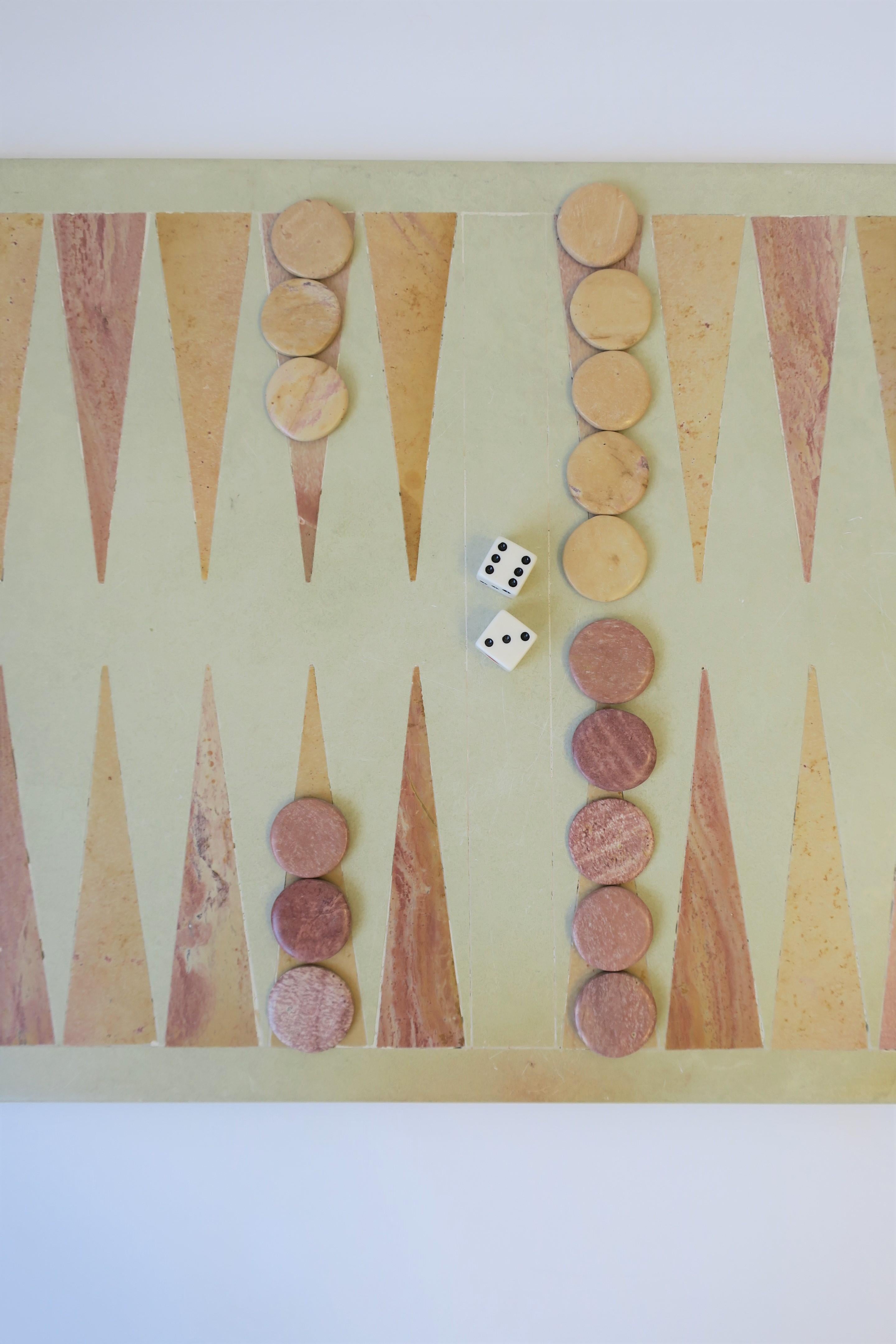 Stone Backgammon Game Set at 1stDibs | stone backgammon set