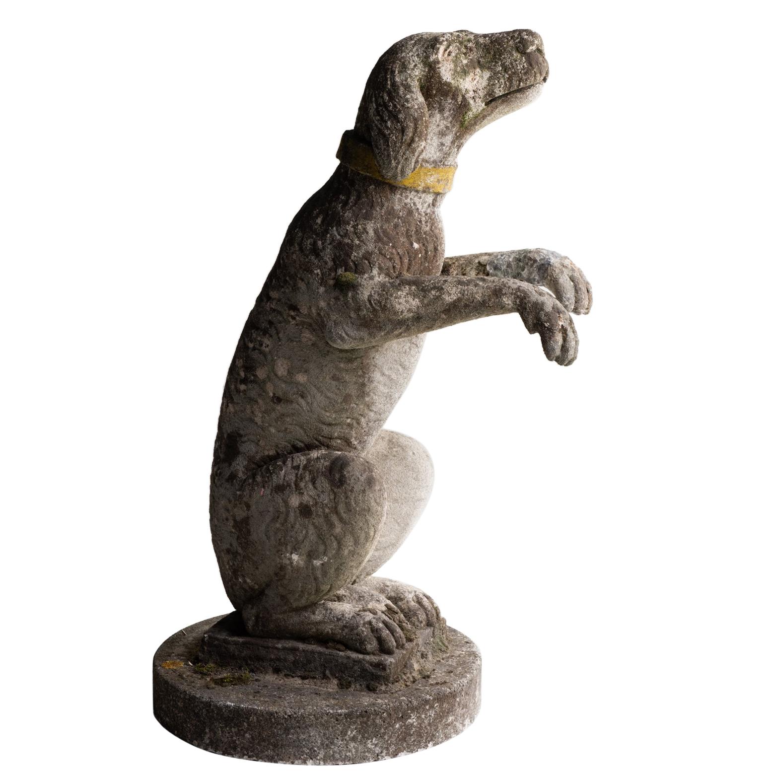Stone Dog Statue - 4 For Sale on 1stDibs