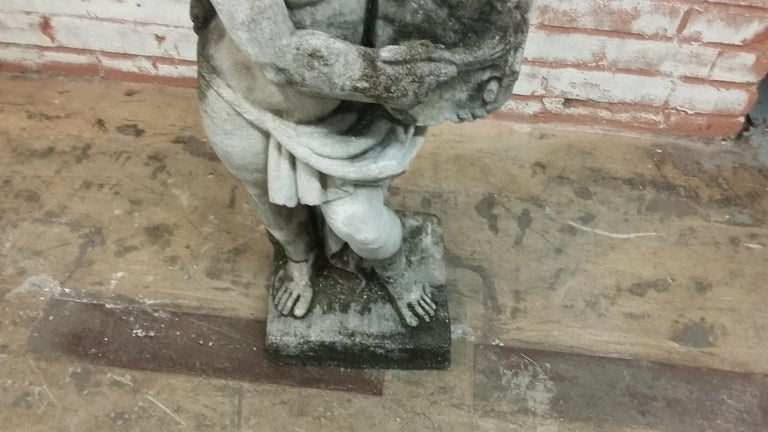 Stone Cherub Statue For Sale at 1stDibs