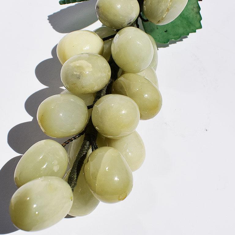 Stone Cluster of Grapes in Jade Green, Brown and Light Green Midcentury ...