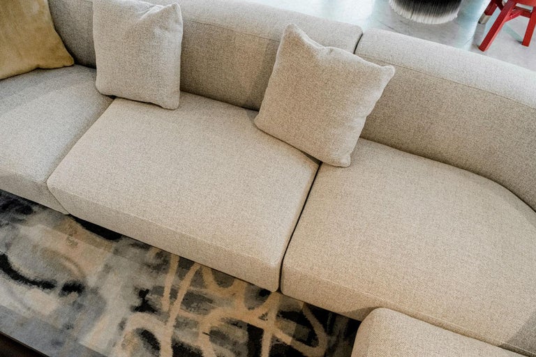 Stone Colored Curved Sectional Sofa, Bensen at 1stDibs | stone colored ...