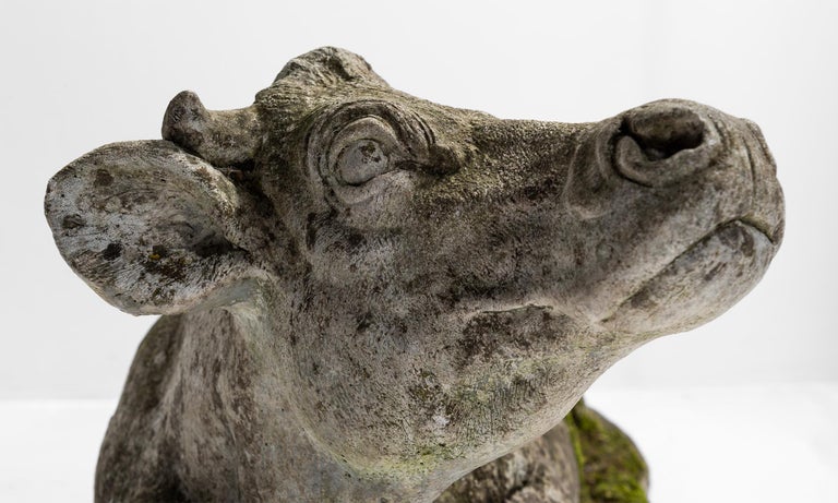 Stone Cow Sculpture at 1stDibs