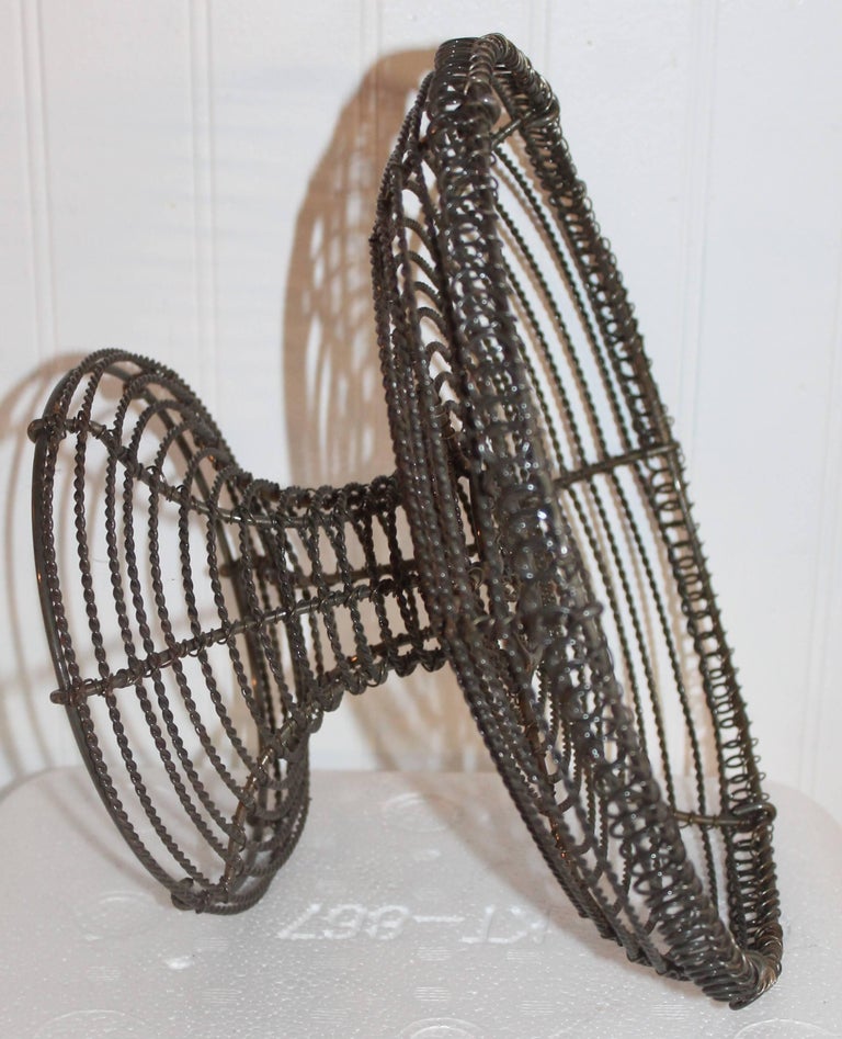 Stone Fruit Apples in 19th Century Wire Basket at 1stDibs