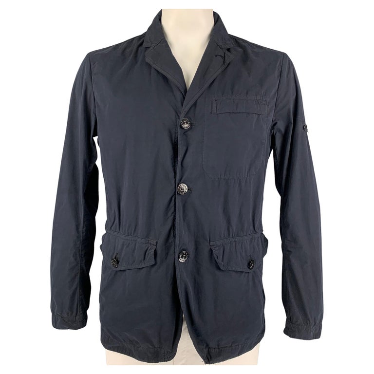 STONE ISLAND Size XL Navy Polyester Polyamide Jacket For Sale at 1stDibs