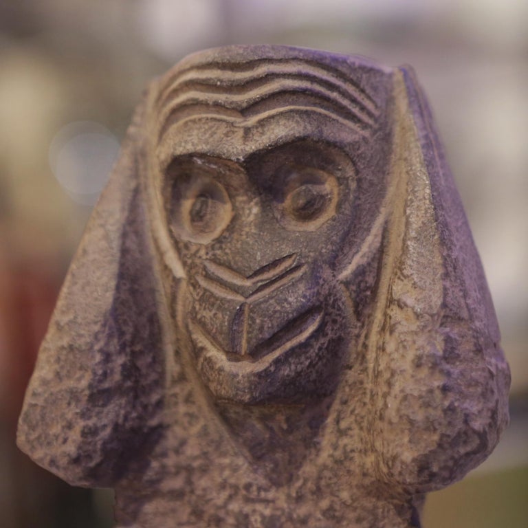 Stone Monkeys Set of 3 Large Sculpture in Stone For Sale at 1stDibs