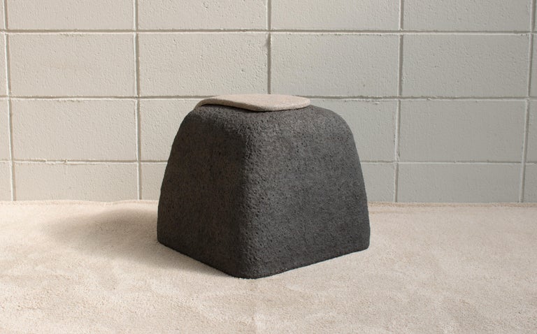 Stone Stool Contemporary Stool in Ceramic For Sale at 1stDibs