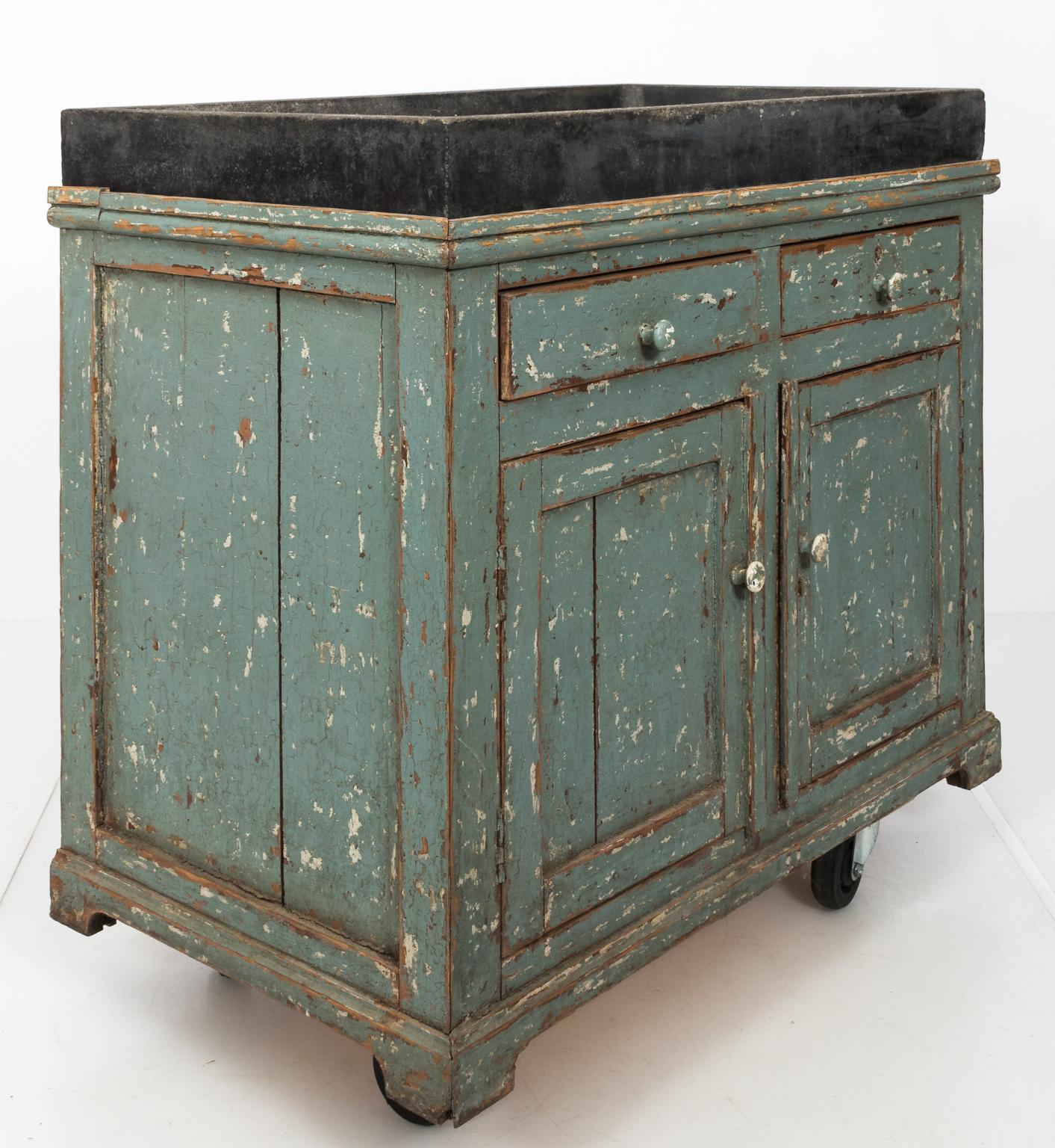 Stone Top Garden Potting Table at 1stDibs | stone potting bench
