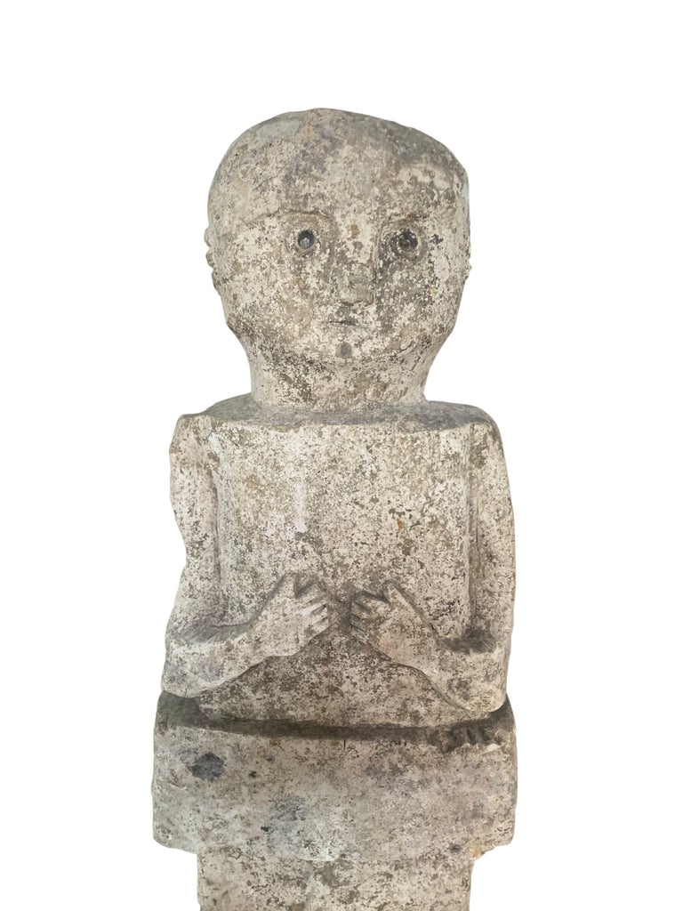 Stone Tribal Sculpture / Carving of Ancestral Figure, Sumba Island ...