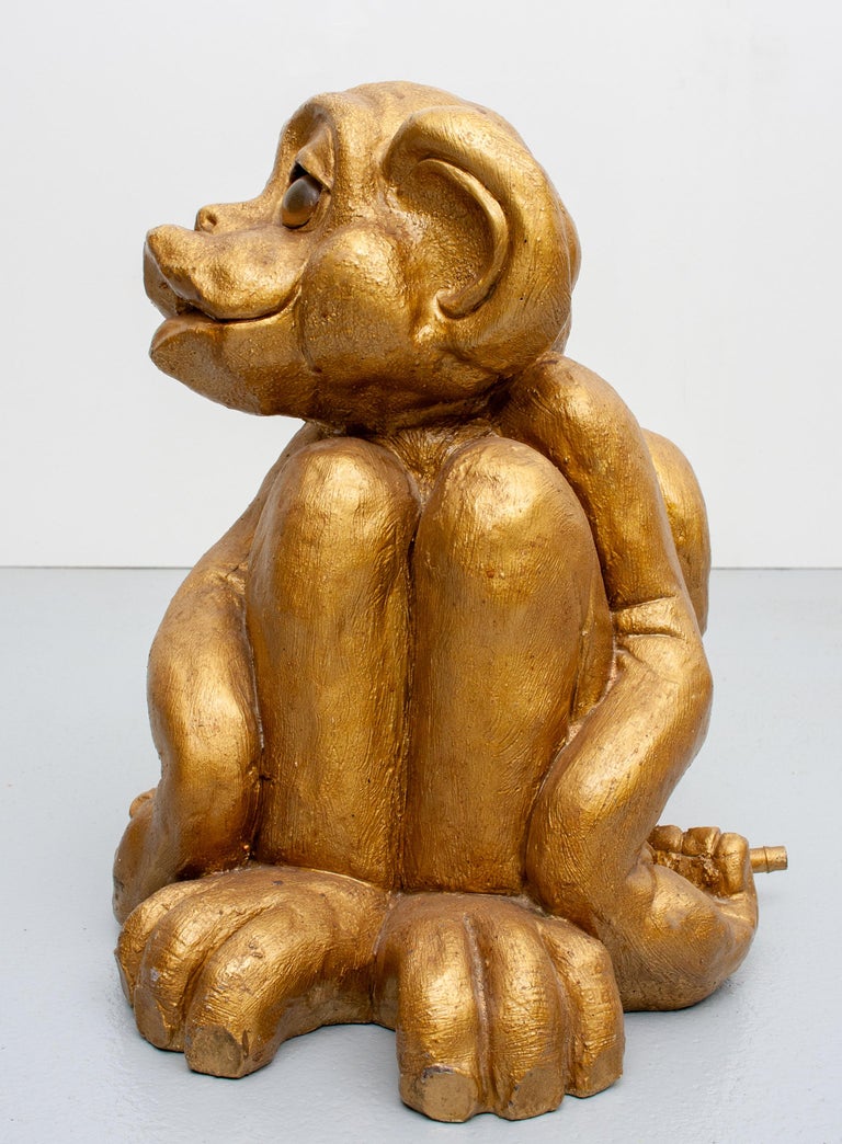 Stone Ware Garden Monkey Fountain, 1970s For Sale at 1stDibs