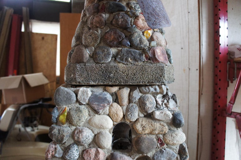 Stone Windmill Garden Sculpture Rock Art Folk Art Outdoor Fountain ...