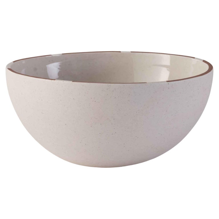 Stoneware Clay Bowl in Stone Colour Hand Cast in UK For Sale at 1stDibs