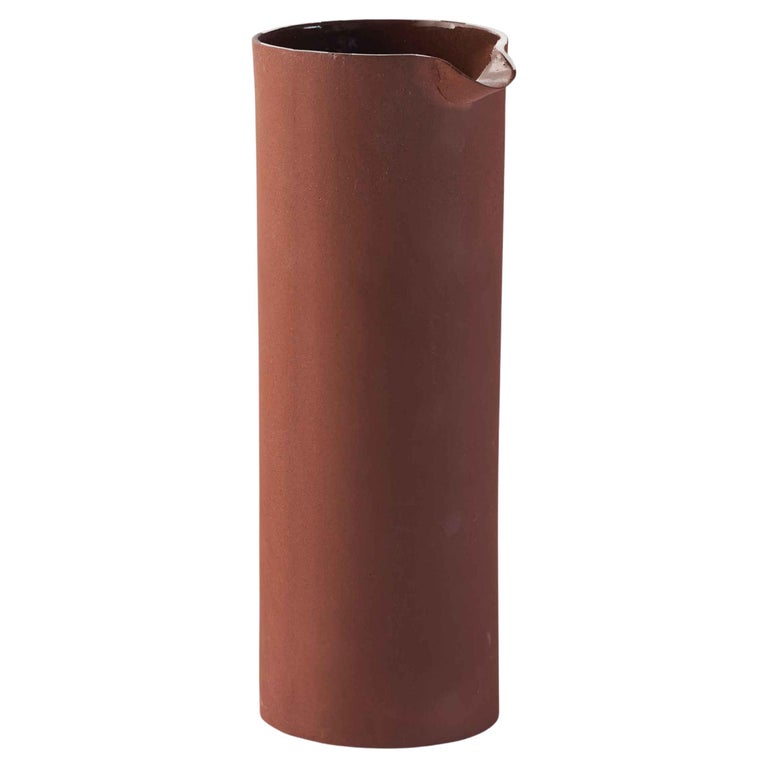 Stoneware Clay Carafe in terracotta colour hand cast in UK For Sale at ...