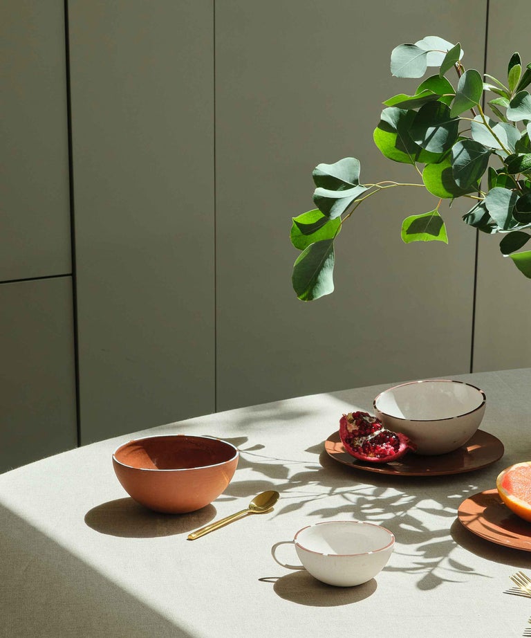 Stoneware Clay Cup in Stone Colour Hand Cast in UK For Sale at 1stDibs