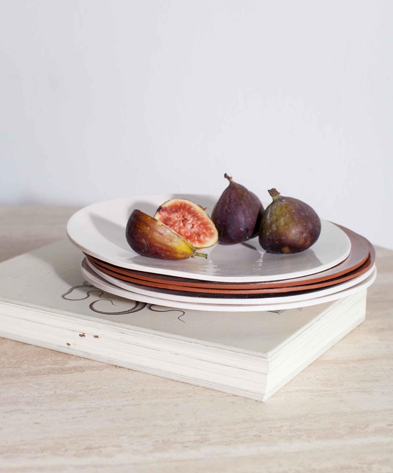 Stoneware Clay Plate in Terracotta Colour Hand Cast in UK For Sale at ...