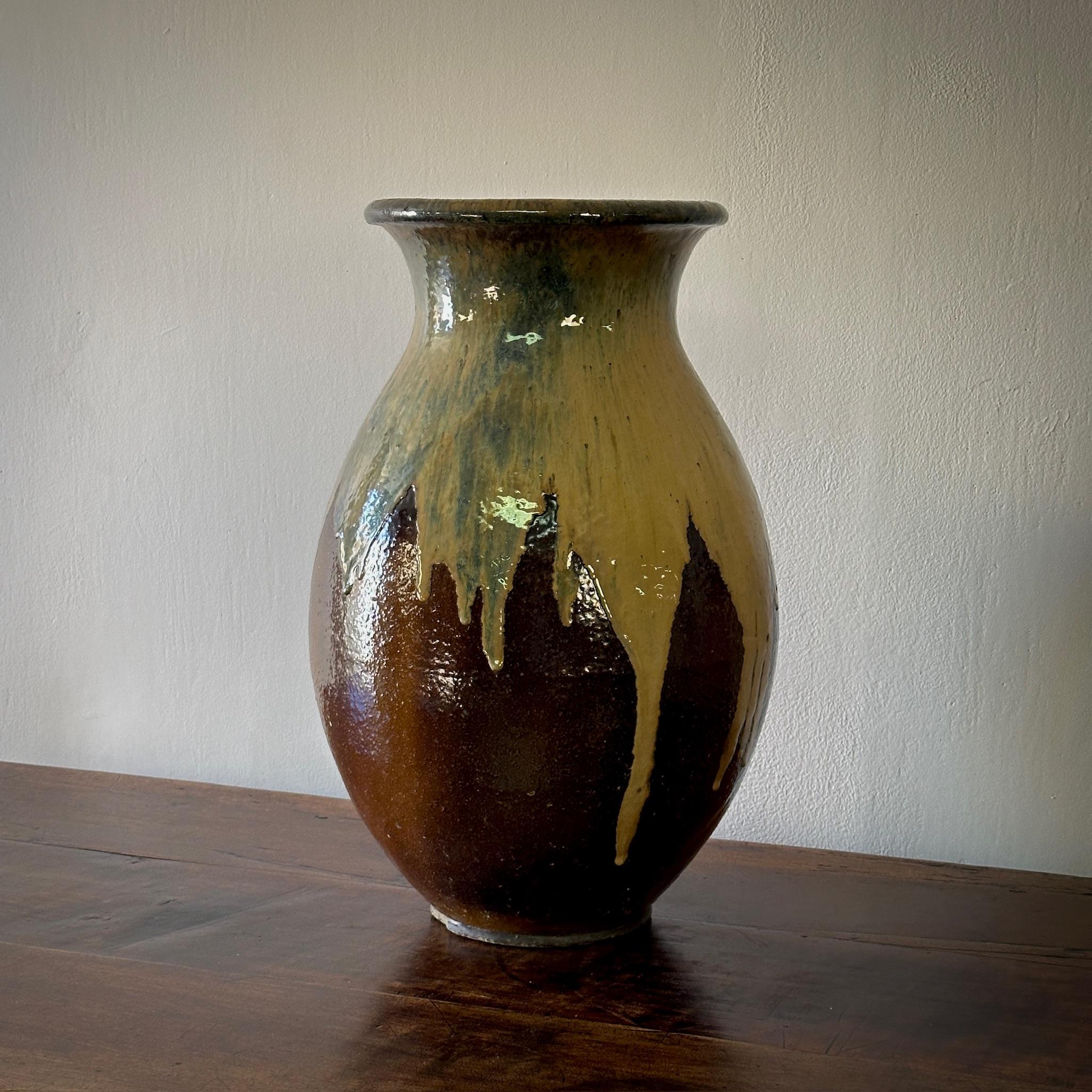 Stoneware Glazed Vase For Sale at 1stDibs