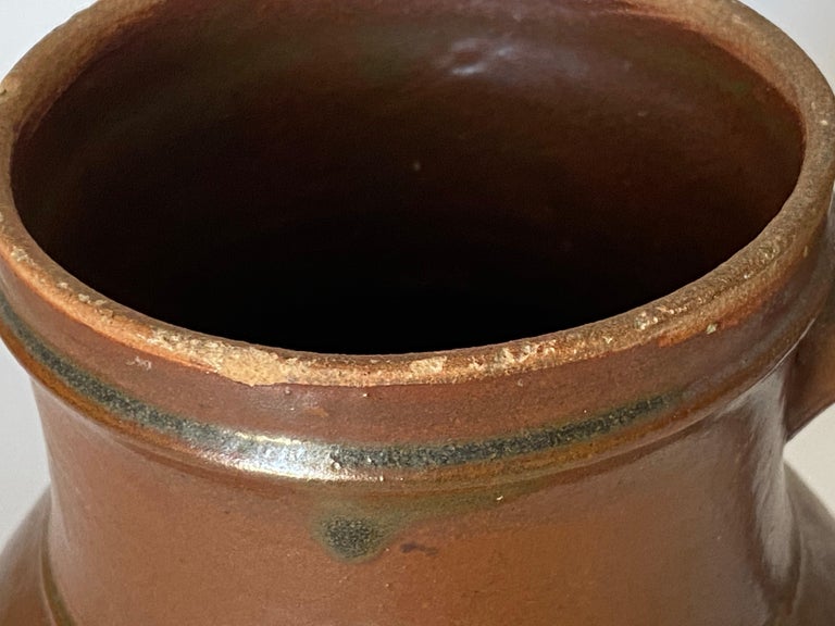 Stoneware Jug, Pitcher Beautiful Patina circa 1960 from France Brown ...