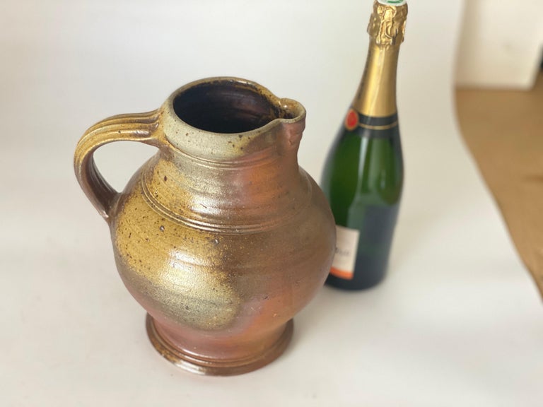 Stoneware Jug Pitcher by Eric Astoul Signed Beautiful Patina from ...