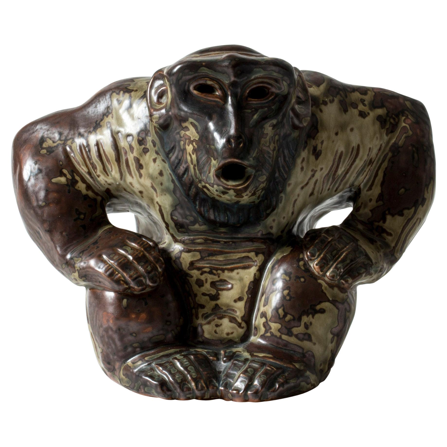 Ceramic Monkey and Tortoise by B and G of Denmark at 1stDibs