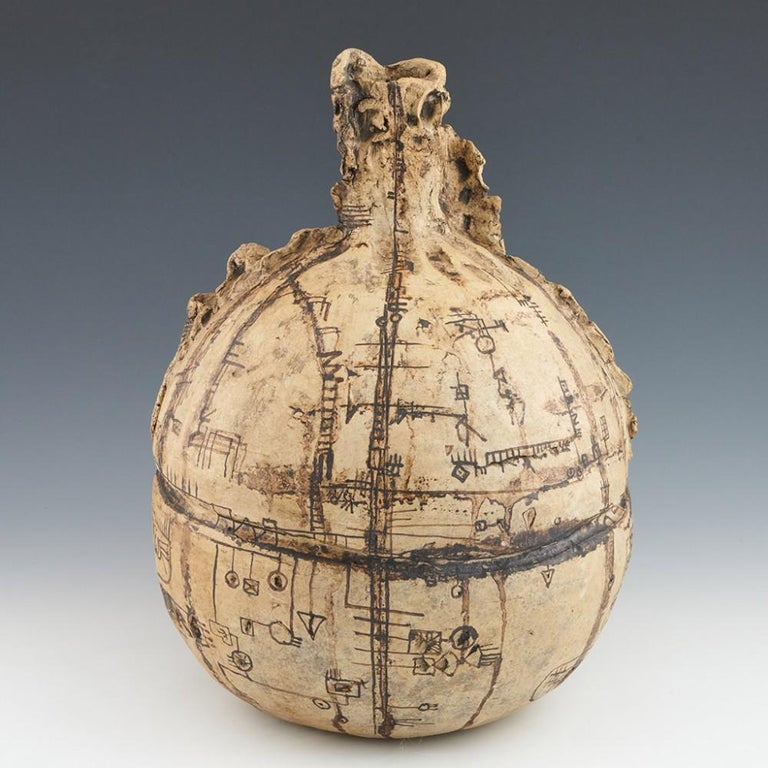 Stoneware Sphere Sculpture by Lies Cosijn circa 1972 For Sale at 1stDibs