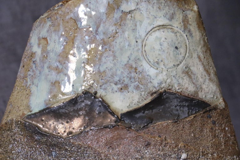 Stoneware Vase by Claude Gaget - La Borne, 1970, Mountains and Sunset ...