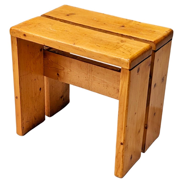 Stool for the "Les Arcs" Flats by Charlotte Perriand at 1stDibs