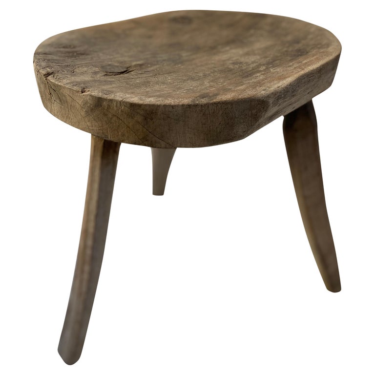 Late 20th Century Mesquite Hardwood Stool from Mexico at 1stDibs