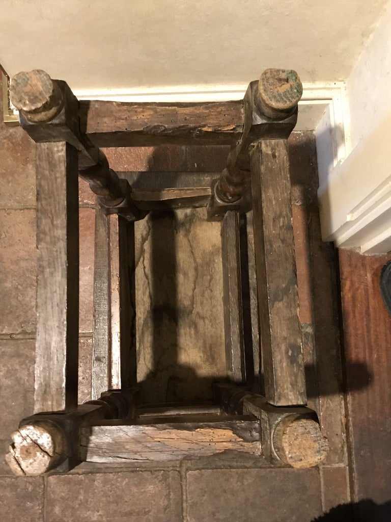 Stool, Mid-17th Century, English Charles II, Oak For Sale at 1stDibs