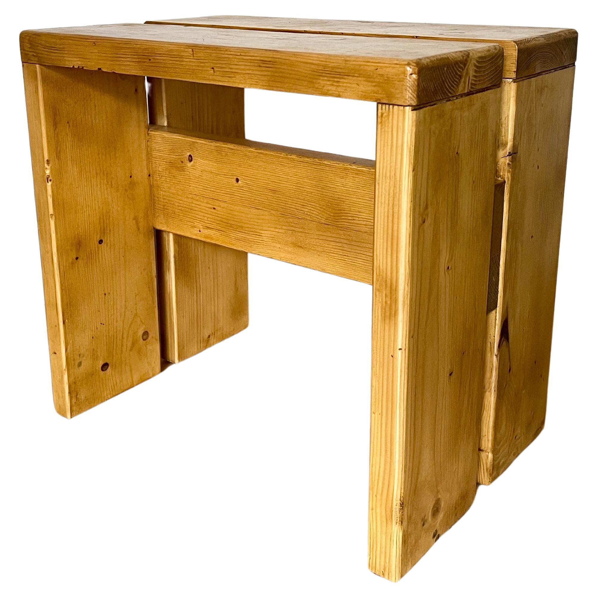 Stool/Side Table from Les Arcs. France 1970s, Charlotte Perriand For ...