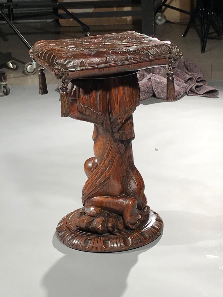 Stool, Walnut, Venetian, Putti, Cherub, Amorini, Grotto, Baroque For ...
