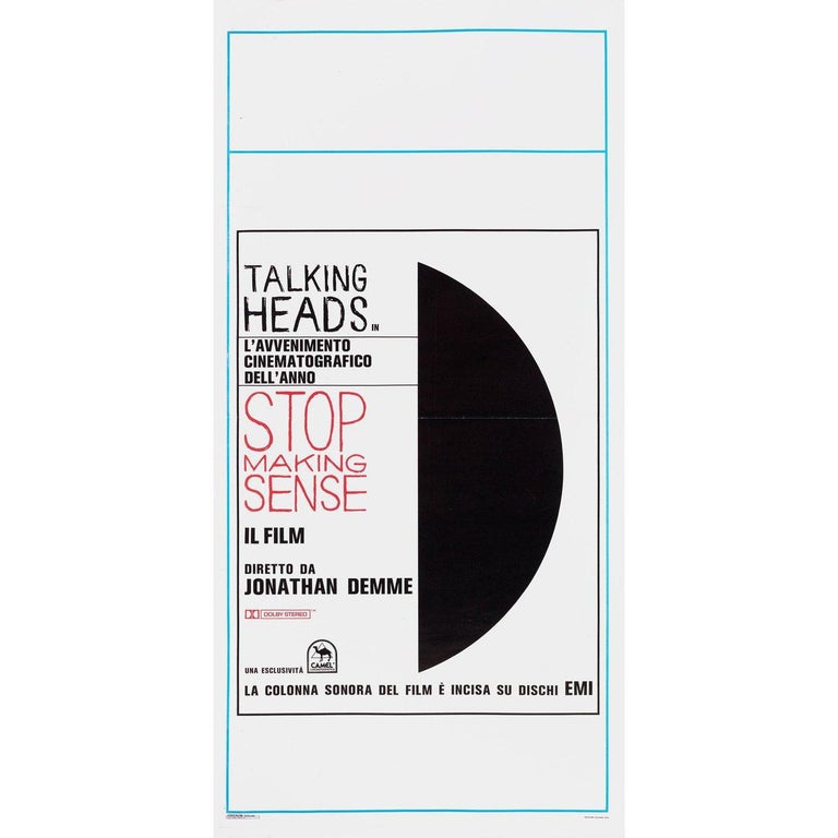 Stop Making Sense 1984 Italian Locandina Film Poster For Sale at 1stDibs