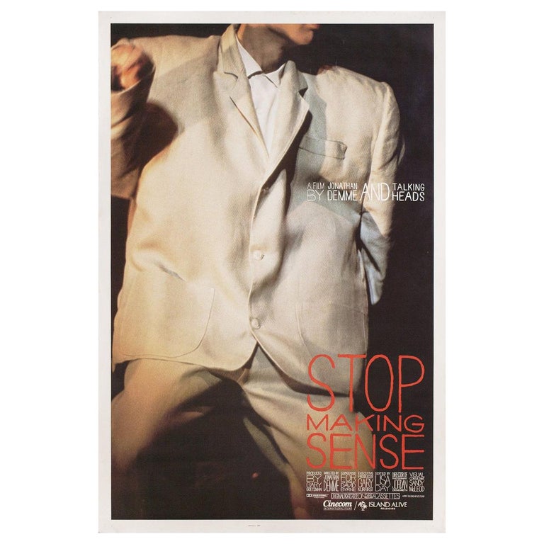 Stop Making Sense 1984 U.S. One Sheet Film Poster For Sale at 1stDibs