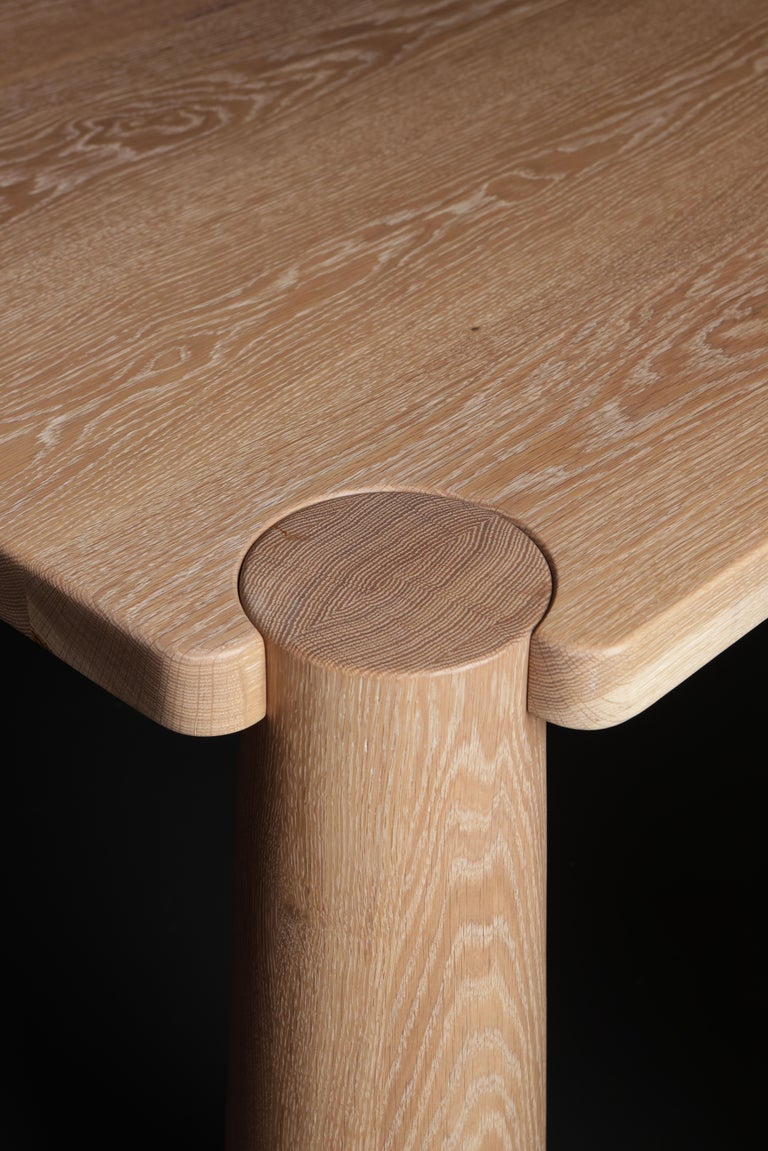Stor Dining Table, Solid White Oak with Exposed Joinery For Sale at 1stDibs