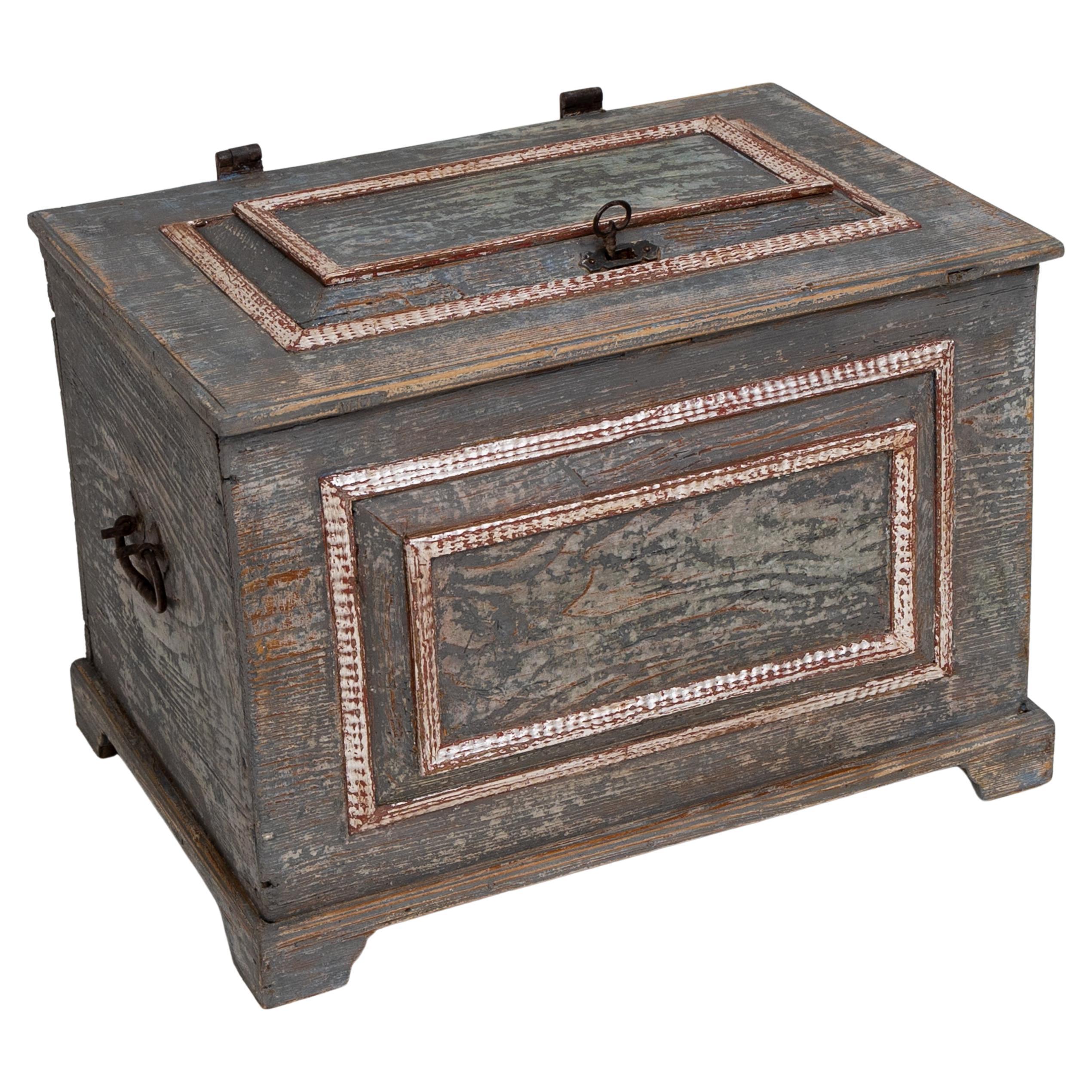 A Very Unique French 18th C. Chest w/ Reed Carved Accents and Side ...