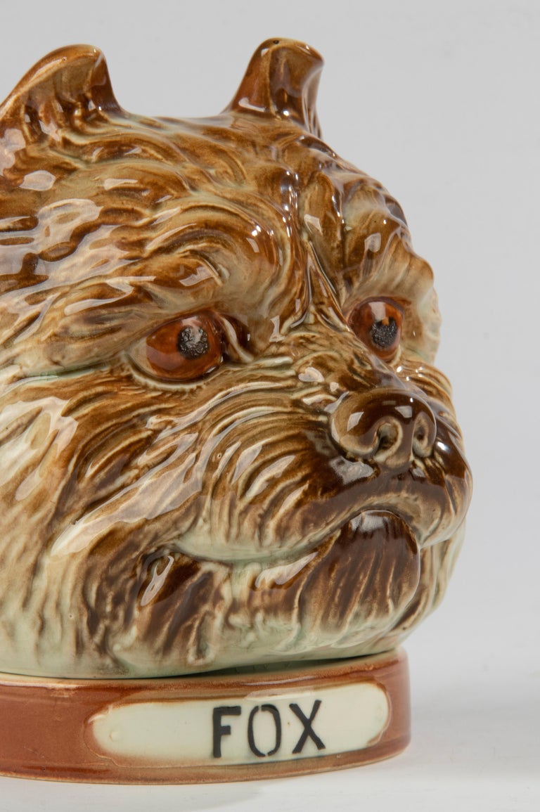 Storage jar Ceramic Fox Terrier Dog For Sale at 1stDibs