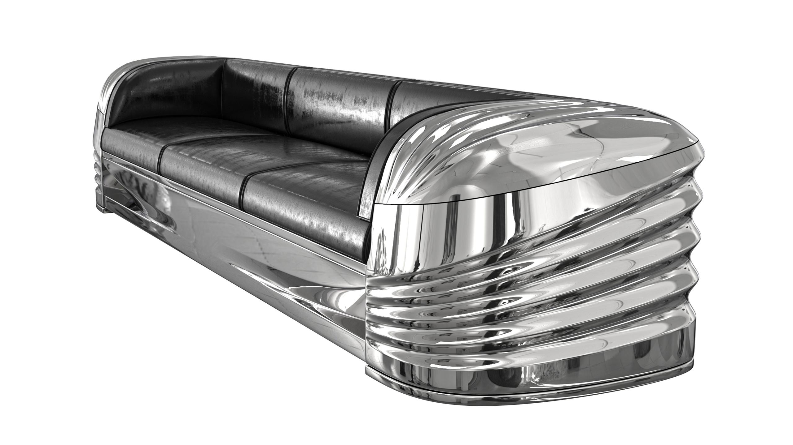 "Stradale" Sofa with Stainless Steel, Hand Crafted, Istanbul For Sale ...