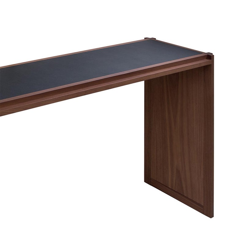 Straps Walnut Console Table For Sale at 1stDibs
