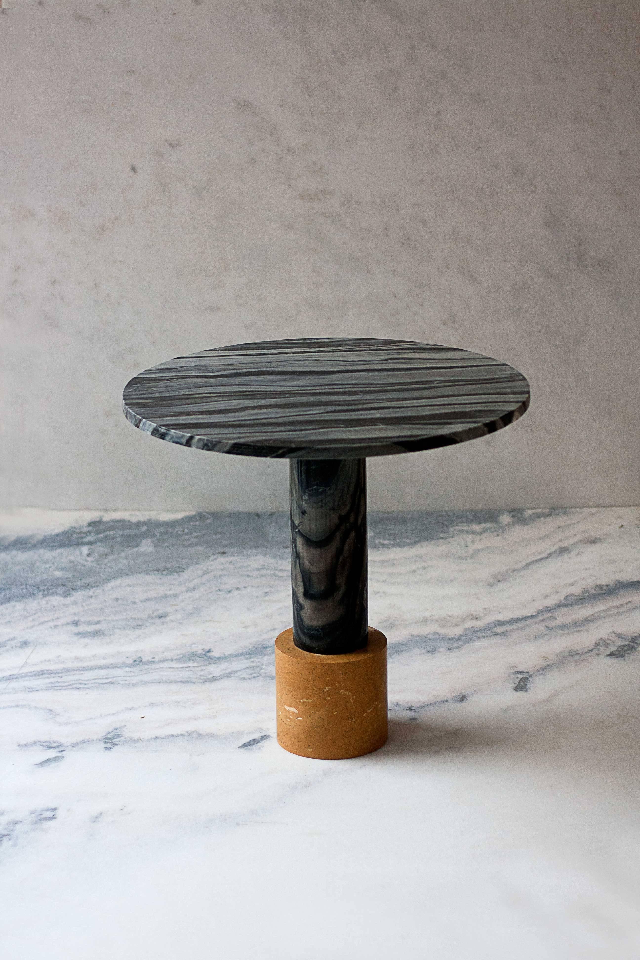Strata Cocktail Table in Dune Yellow and Molten Black Marble by Raw Material For Sale at 1stDibs ...