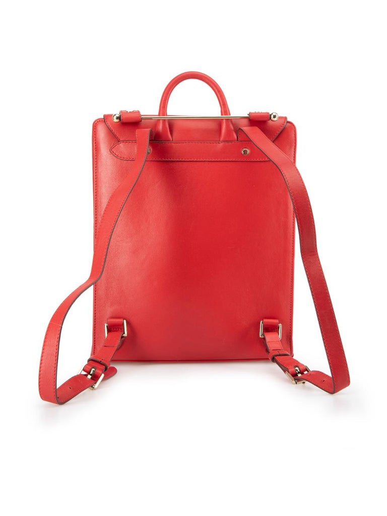 Strathberry Women's Red Leather Backpack For Sale at 1stDibs