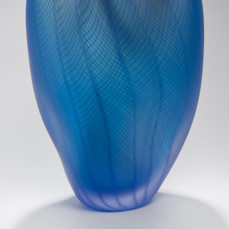 Stratiform Caeruleus Zanfirico 001, Glass Sculpture in Aqua by Liam ...