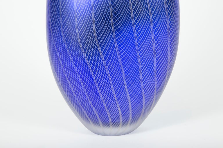 Stratiform Cobaltum Zanfirico 001, a unique blue glass sculpture by ...