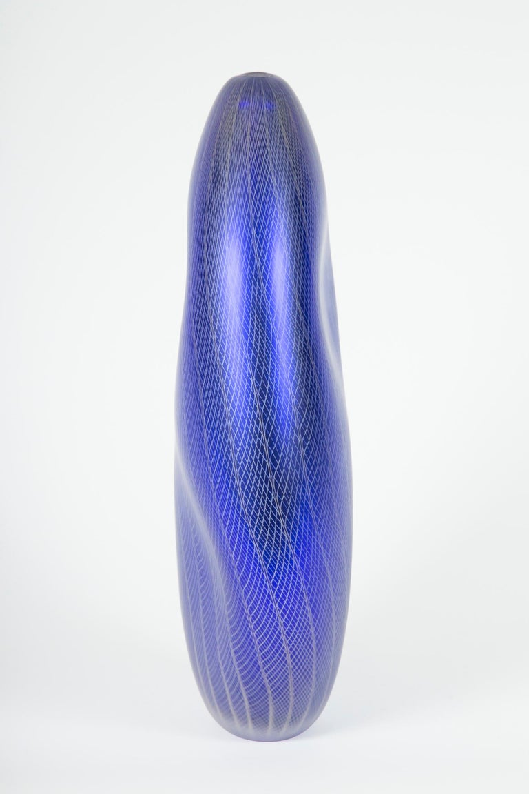 Stratiform Cobaltum Zanfirico 001, a unique blue glass sculpture by ...