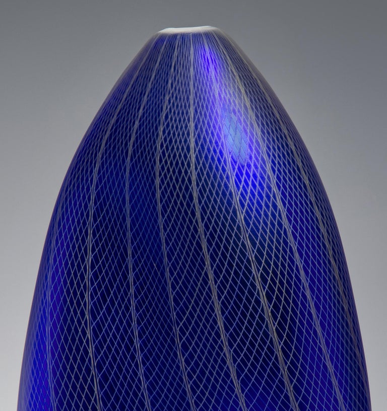 Stratiform Cobaltum Zanfirico 001, a unique blue glass sculpture by ...