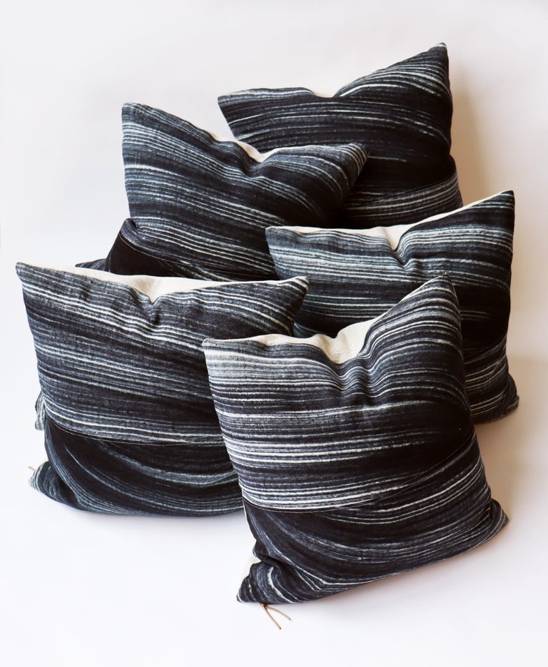 Stratum Collection Linen Pillow - Basalt For Sale at 1stDibs