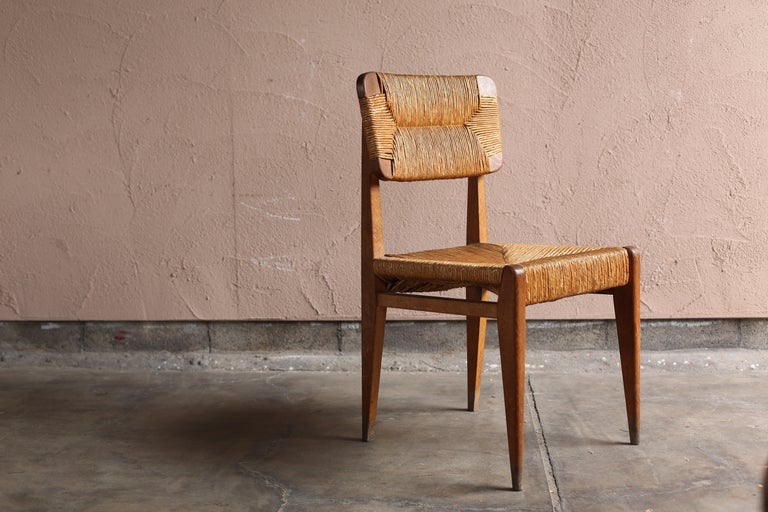 Straw Chair by Marcel Gascoin For Sale at 1stDibs