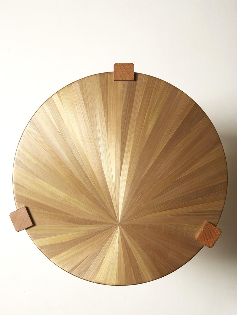 Straw marquetry nesting tables For Sale at 1stDibs